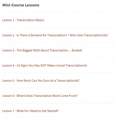 100% Free Transcription Training Courses Online
